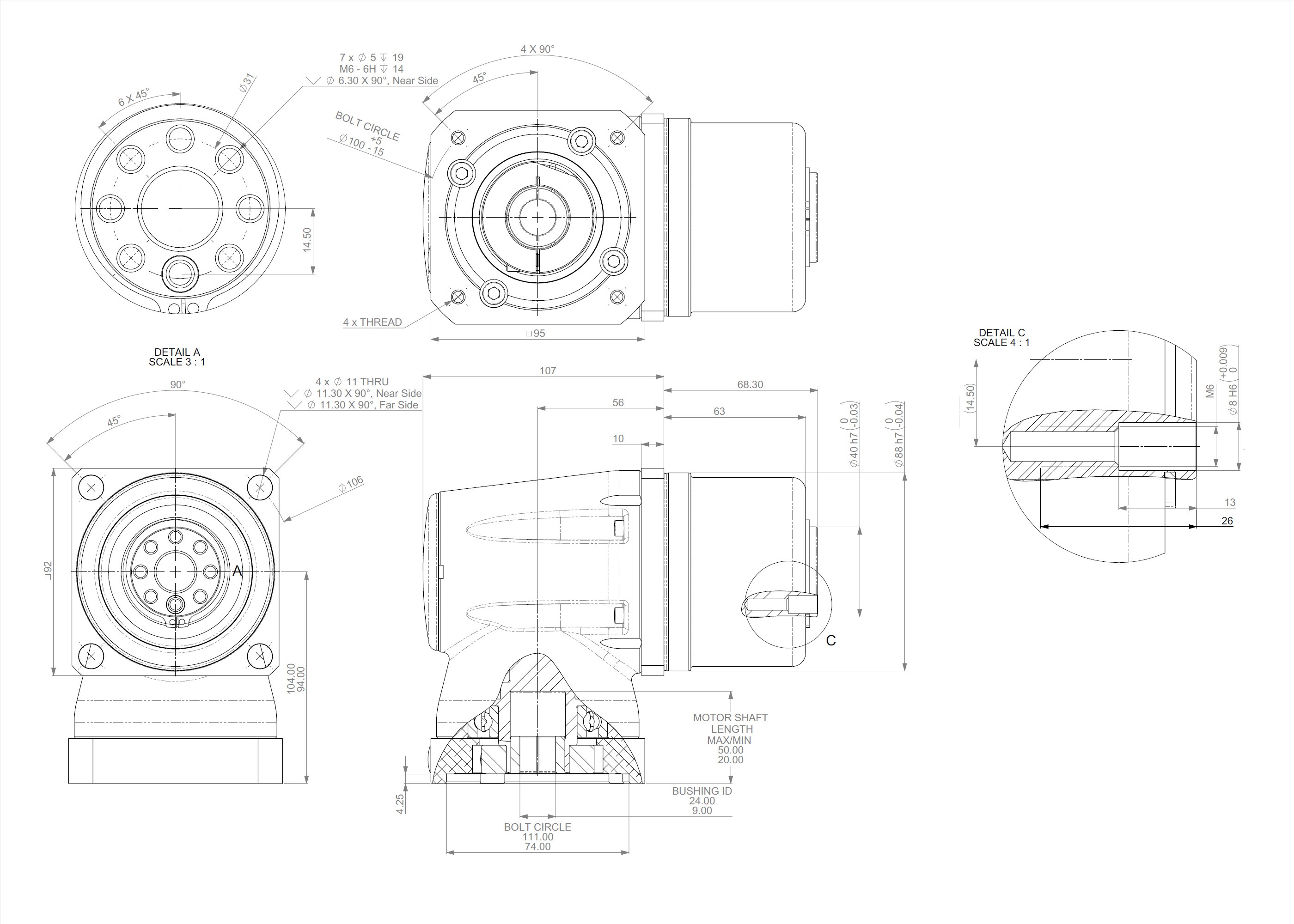 Onvio LLC > Products > Planetary Gearboxes - Right Angle > FL Series