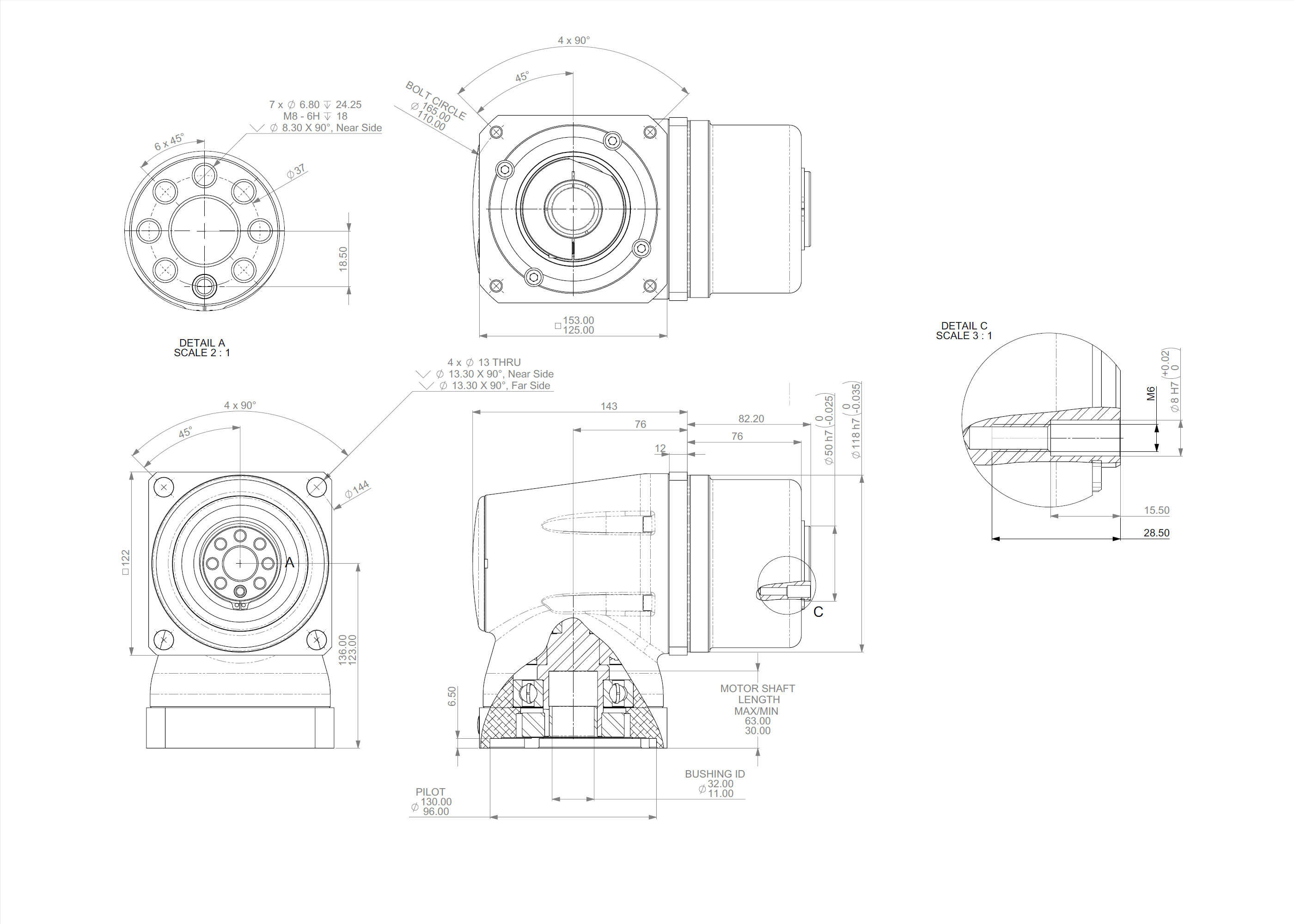 Onvio LLC > Products > Planetary Gearboxes - Right Angle > FL Series