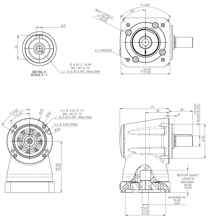 Onvio LLC > Products > Planetary Gearboxes - Right Angle > SL Series